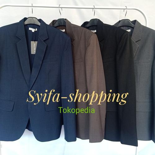 Jual Jas pria formal slimfit kualitas premium ALLANP - Hitam, S ...