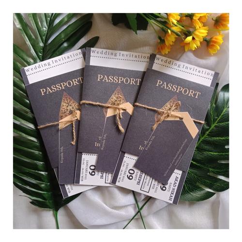 Jual Undangan Pernikahan Navy Passport Pakai Photo - Kab. Bandung - NY ...