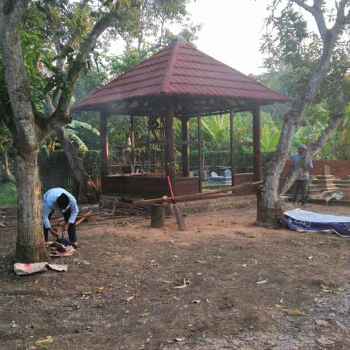 Jual #gazebo kayu kelapa gazebo kayu glugu murah d Bandung saung murah ...