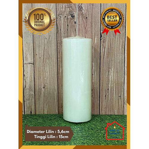 Jual Lilin Doa| Lilin Pillar Putih | Lilin Altar | D: 5,6cm T: 15cm ...