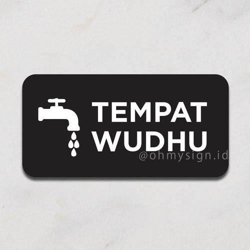 Jual Sign Tempat Wudhu Modern Akrilik Print | 30x10 cm | Sign Board ...