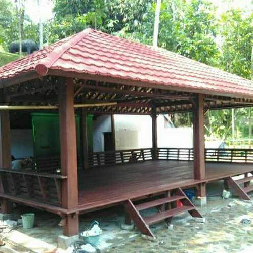 Jual saung kayu kelapa saung kayu glugu atap genteng metal harga ...