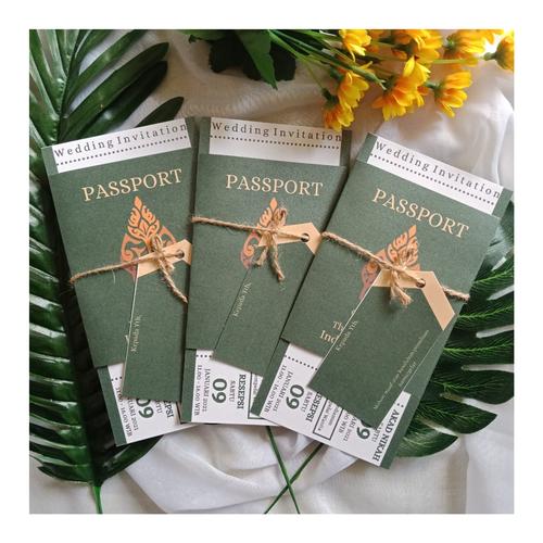 Jual Undangan Pernikahan Hijau Passport Pakai Photo - Kab. Bandung - NY ...