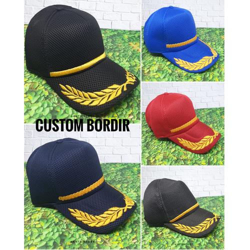 Jual CUSTOM BORDIR TOPI DOUBLE MESS BORDIR PADI KAPAS TOPI DINAS - Kota ...