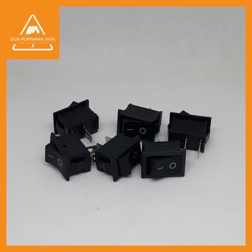 Jual Saklar Dispenser Rocker switch kecil 2 pin on off hitam karoke ...