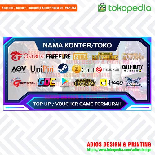 Jual Spanduk Top Up Game / Banner Top Up game - 120X60 CM - Kota ...