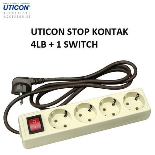 Jual Uticon Stop Kontak 4 Lubang 1 Saklar 1,5m Kabel ST-1482 - Jakarta ...