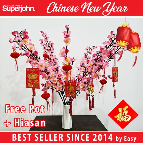 Jual Pohon Imlek / Pohon Angpao / Bunga Sakura / Meihua Classic Red 60 ...