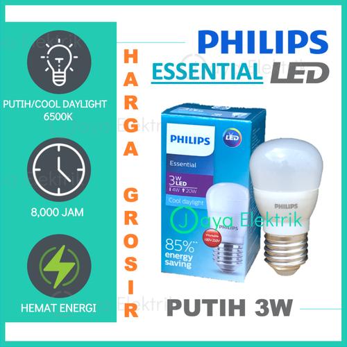 Jual Lampu LED Essential PHILIPS 3W 5W 7W 9W11W 13W Putih Kuning Garansi - LED Ess 3W, Putih ...