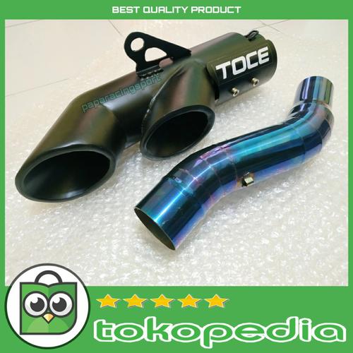 Jual Knalpot TOCE Black Doff Slip On CBR250RR Ninja 250 R25 MT25 Z250 ...