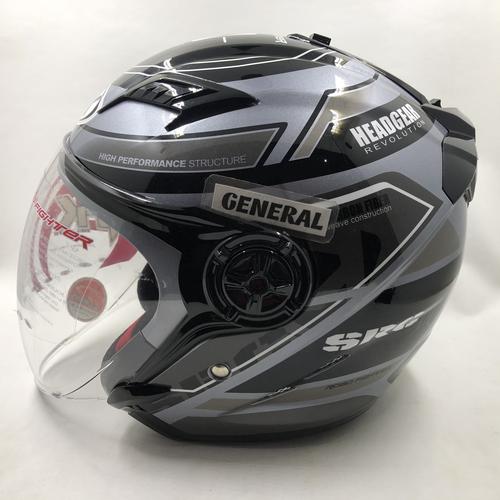 Jual Helm NHK Gladiator Motif Touring Dark Grey Metalic Silver Double ...