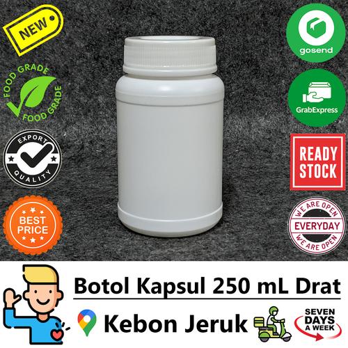 Jual Botol Kapsul / Obat / Tablet HDPE 250 mL Tutup Drat (Gosend JakBar ...