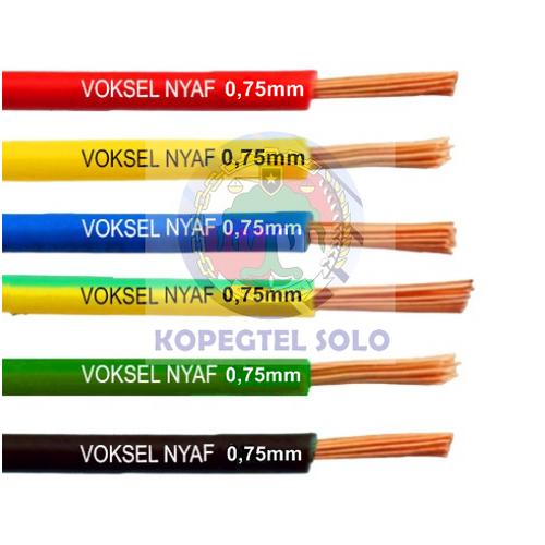 Jual Voksel Kabel NYAF 0.75 ; 1x0.75 mm² 1M - Merah, 1 Meter - Kota ...