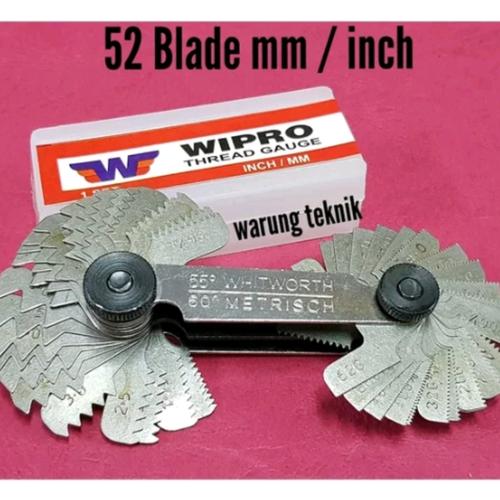 Jual WIPRO MAL ULIR DRAT THREAD SCREW PITCH GAUGE METRIC DAN INCH ...