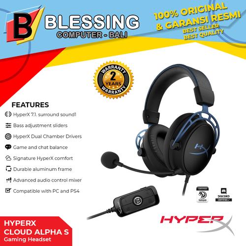 Promo HYPERX Cloud Alpha S Gaming Headset BLUE HX-HSCAS-BL/WW Cicil 0% ...