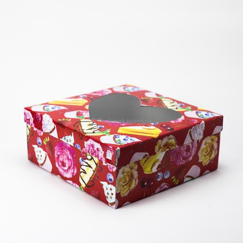 Jual Dus Kue/Box Kue/Kotak Kue Ulang Tahun Tutup Kaca Hati ukuran ...