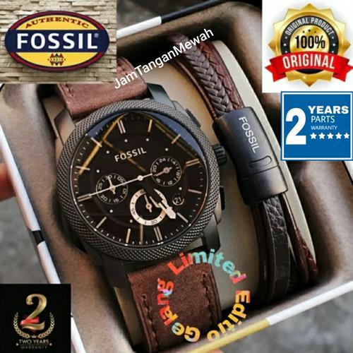 Jual Jam Tangan Pria Fossil FS4656 FS 4656 Machine Fullset Gelang ...