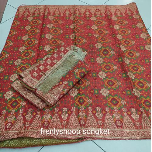 Jual Kain songket Limar Palembang / Kain songket semi tenun Palembang ...