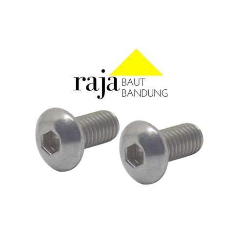 Jual 10 PCS BAUT L BUTTON HEAD M5 STAINLESS STEEL ANTI KARAT - 5X8 ...