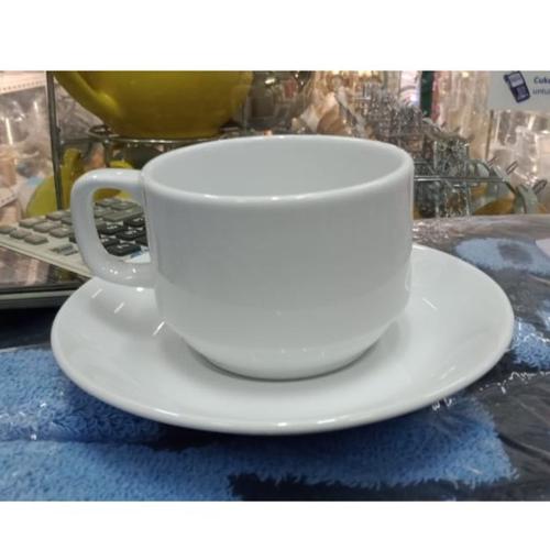 Jual Indo Keramik Cangkir + tatakan I Coffee Cup - Tea Cup - Polos ...