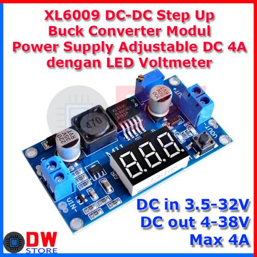 Jual DC-DC STEP UP VOLTAGE BOOSTER XL6009 LED DISPLAY VOLT METER ...