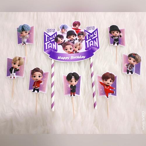 Jual Topper BTS kartun topper kpop topper puding topper kue tart - Kab ...