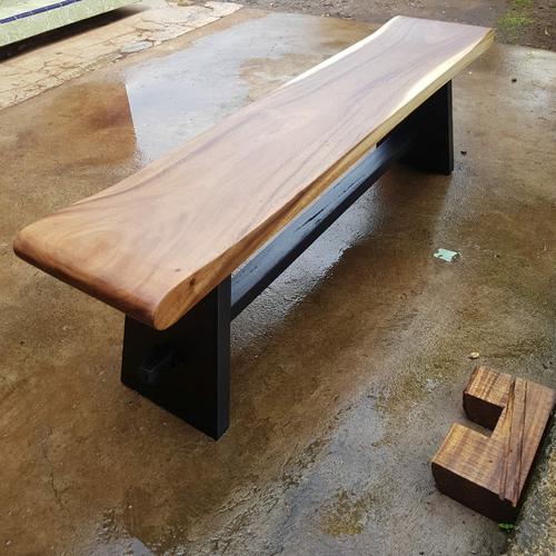 Jual Bangku Bench Panjang Kayu Solid Trembesi Kursi Bakso Bangku Sate ...