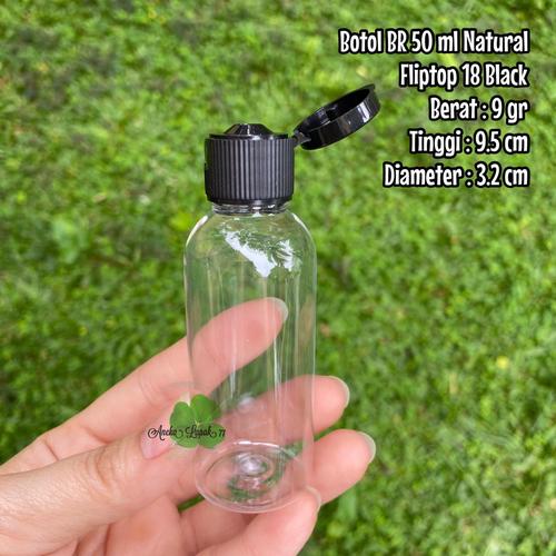 Jual Botol FLIPTOP 50 ml Transparan Bening flip botol plastik 50 ml ...