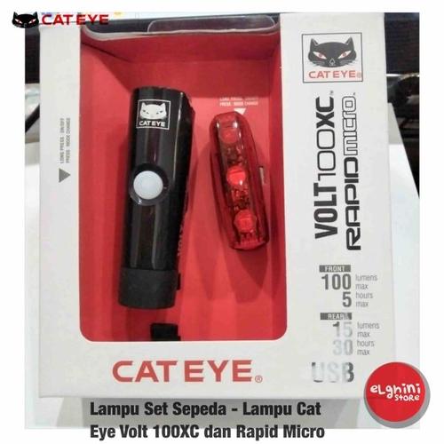 Jual Lampu Set Sepeda - Lampu Cat Eye Volt 100XC dan Rapid Micro ...