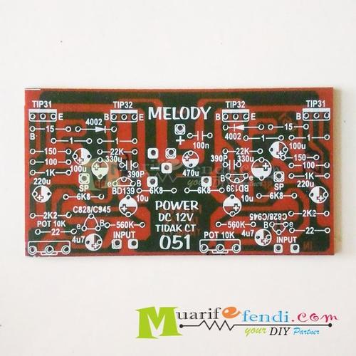 Jual PCB Power Amplifier Stereo 68Watt Final TIP31 dan TIP32 Non CT ...