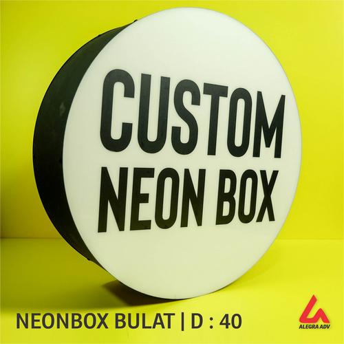 Jual NEON BOX BULAT ACRYLIC AKRILIK / NEON BOX POLOS / D40 - Kab ...