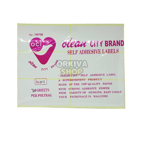 Jual Label Nama / Label Olean City No.101 Polos (10 Lembar) - Kota ...