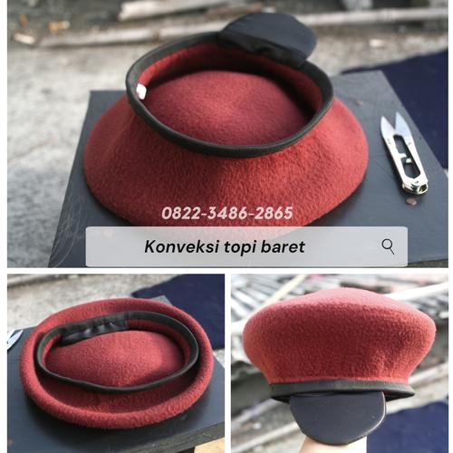 Jual topi baret merah marun kopaska pasukan katak AL - Densus 88 ...