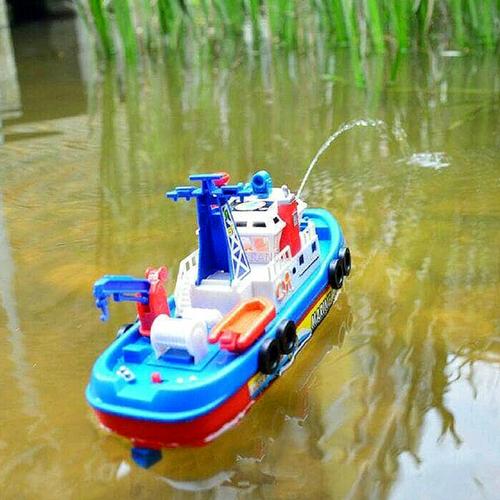 Promo Mainan Speed Boat Fire Rescue [Baterai Sirine] / Perahu Air Anak ...