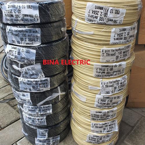 Jual Kabel Line RJ11 RJ 11 Telpon Telepon Isi 4 100M / Cable Line ...
