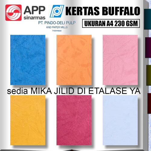 Jual KERTAS BUFFALO A4 230 GSM/ KERTAS BUFFALO JILID SAMPUL PINDO DELI ...