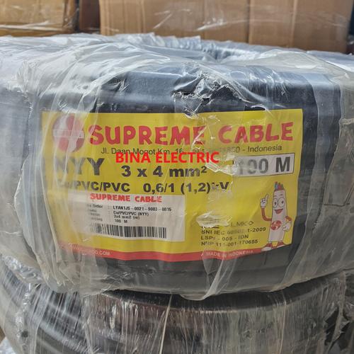 Jual Kabel Listrik NYY 3x4 3 x 4 3x4mm 3 x 4 mm Supreme 100M 100 Meter ...