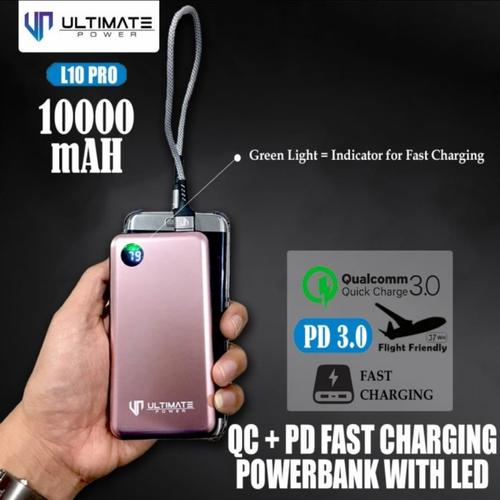 Jual Ultimate Power M10 Pro QC+PD Mini Powerbank 10000mAh Fast Charging ...