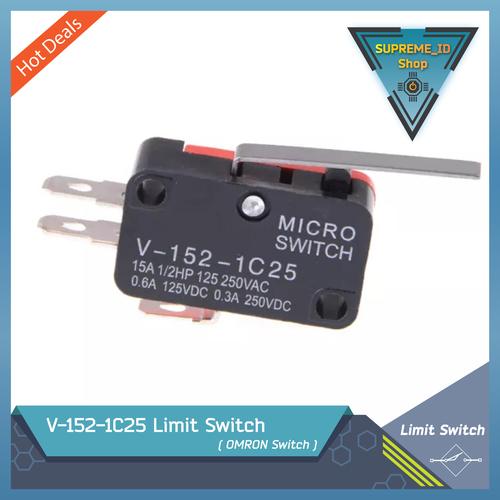Jual V-152-1C25 OMRON Micro Limit / Contact Switch with Medium Hinge Lever - Jakarta Utara ...