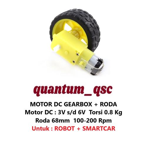 Jual Motor DC gearbox 5v dan roda smartcar - Kota Tangerang - quantum ...