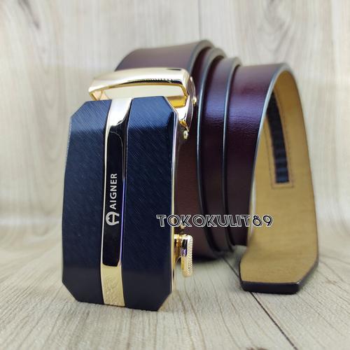 Jual GESPER REL SABUK PRIA IKAT PINGGANG AUTO LOCK BELT PREMIUM LEATHER ...