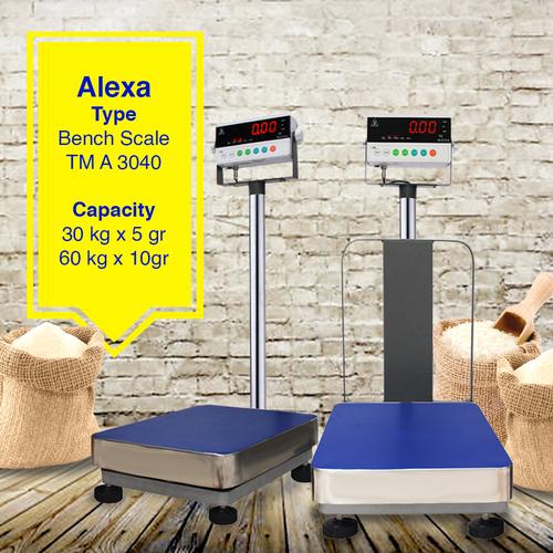 Promo Timbangan Duduk / Bench Scale Kapasitas 150 Kg/60 Kg Merk Alexa ...