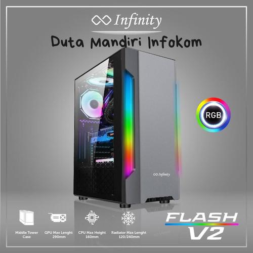 Jual Infinity Flash V2 - Tempered Glass Mid-Tower Gaming Case - Jakarta ...