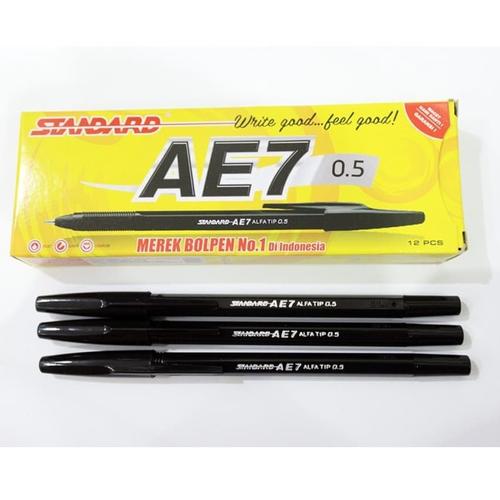 Jual Pulpen Standard AE7 Ballpoint Pen Tipe AE 7 Bolpen - Hitam ...