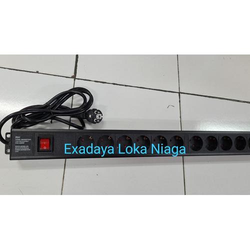Jual PDU 12 outlet rack 16A Power Distribution Unit 12 hole Colokan ...