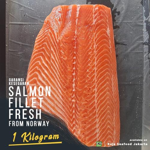 Jual Salmon Fillet Fresh 1 Kg / Salmon Sashimi Segar / Fillet Salmon ...