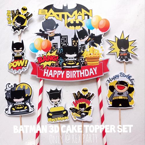 Jual Batman Cake Topper/Topper Kue Batman/Topper 3D Batman/Batman ...