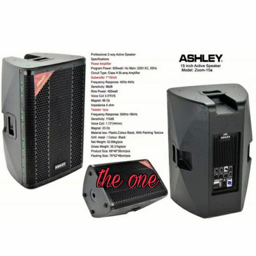 Jual speaker aktif 15inch ashley zoom 15A / zoom 15 A / Zoom15A ...