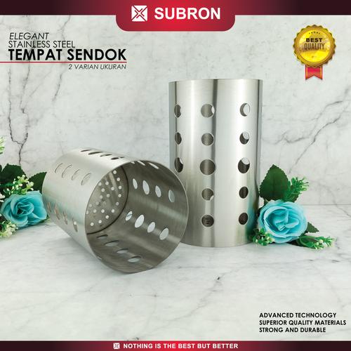 Jual SUBRON SUS 304 Tempat Sumpit Sendok Garpu Sedotan Stainless Tebal ...