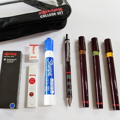 Promo Rotring Rapido Isograph College Set 0.2/0.3/0.5 Eco Pack ...